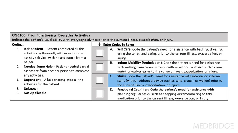 OASIS-E1: Section GG | Medbridge