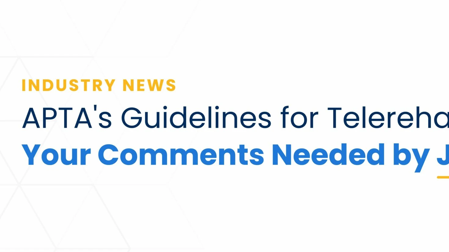 APTA Requests Comments on Telerehab Clinical Practice Guideline | Medbridge