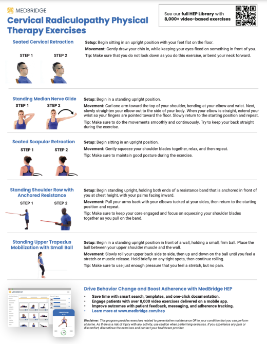 Download a Cervical Radiculopathy Physical Therapy Exercises PDF ...