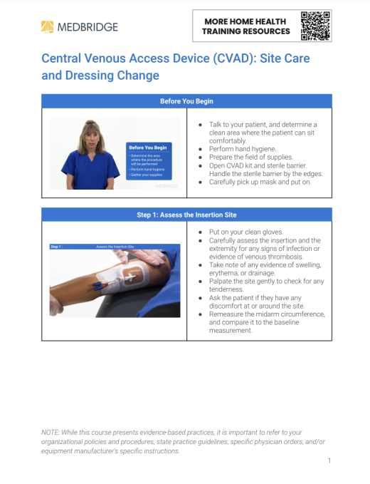 Central Venous Access Device (CVAD) Dressing Change Step-by-Step | Medbridge
