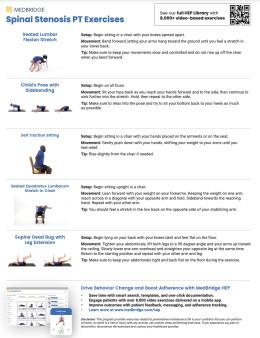 Download a Free Spinal Stenosis Physical Therapy Exercises PDF | Medbridge